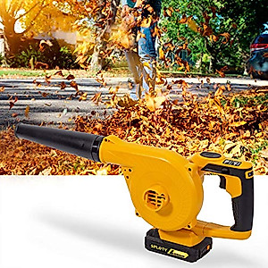 SPLOTY Leaf Blower Cordless with Battery and Charger, DC 20V 2.0Ah Lithium Ion Best Cordless Leaf Blower, 145 MPH (Max) Electric Leaf Blower Cordless, Foldable 7 Gear Speed Cordless Leaf Blower Vacuum