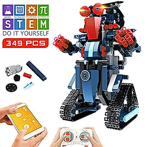 STEM Robot Toys for Kids, Science Building Block Kit for Boy and Girl, Educational Remote Control Toy with App Control for Learning for 8 9 10 11 12 13 Year Old Boys and Girls (Dark Blue)