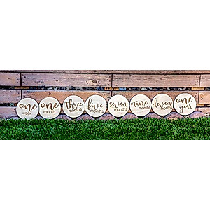 Baby Milestone Wood Circles