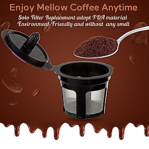 6 Pack Reusable K Cups for Keurig, LivingAid Refillable K CUPS Coffee Filters, Stainless Mesh Reusable Coffee Pods Compatible with Keurig 1.0 or 2.0 Keurig Coffee Maker, BPA Free