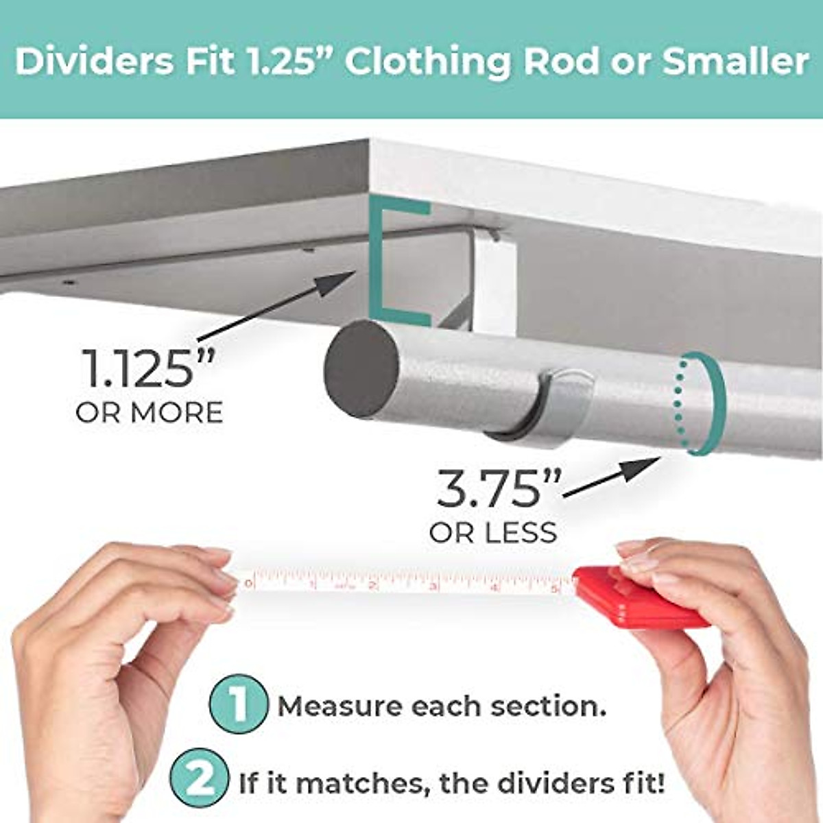 Baby Closet Size Dividers - Woodland Nursery Closet Dividers for Baby Clothes - Fox Deer Bear Hedgehog Beaver Nursery Decor - Baby Closet Dividers for Boy or Girl - [Woodland] [Grey/Gray]