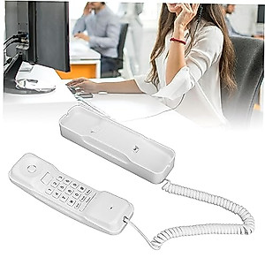 Modern Wall-Mounted Landline - Handset Corded Telephone for Home Business Hotel Guest Room - Easy Installation Wall-Mountable Corded