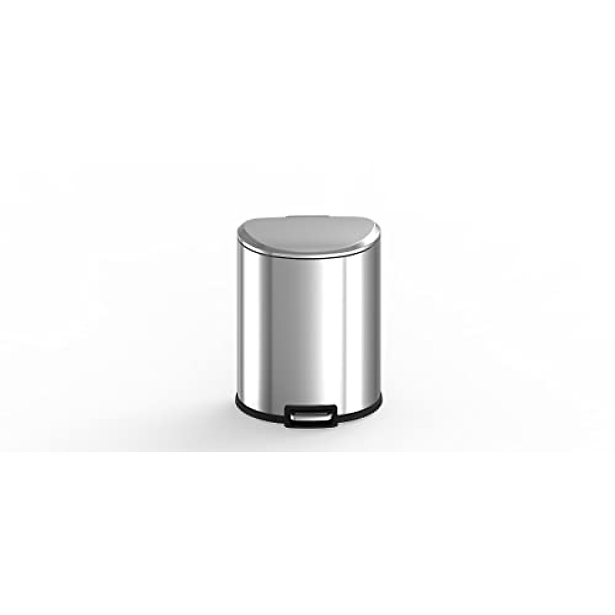 NINESTARS AMZ-SOT-50-3 Step-on Trashcan, 13 Gal, Stainless Steel