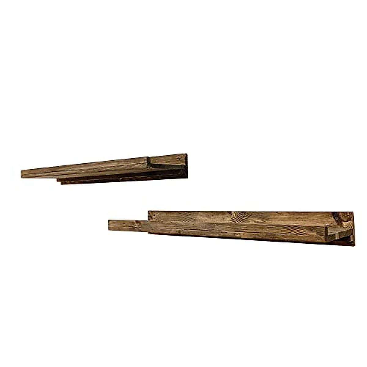 del Hutson Designs 20" Rustic Luxe Wall Mount Shelves, Dark Walnut (Open Box)