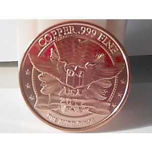 Pure Copper Bullion 1 Ounce Rounds Roll of 20