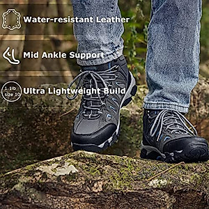 SHULOOK Women's Hiking Boots Waterproof Outdoor Trekking Camping Trail Hiking Boots Lightweight Hiking Boot