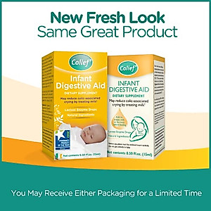 Colief Infant Digestive Aid | Gas Drops for Babies | Natural & Safe Infant Gas Relief | Reduces Baby Colic, Tummy Bloating, Fussing & Crying | 90 Servings | 0.5 Fl Oz