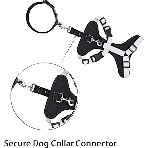DEYACE Dog Collar Safety Clip, 2 Pack Waterproof Heavy Backup for Prong Collar, Dog Harness Collar Leash Connector (8-Inches, Black)