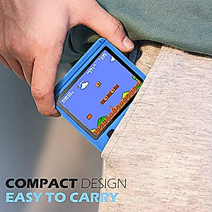 Handheld Games Console for Kids Adults Retro FC Video Games Consoles 3 inch Screen 400 Classic Games Player with AV Cable Can Play on TV (Blue)