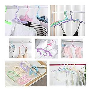 10 PCS Travel Hangers Folding Hangers Portable Clothes Hangers Foldable, Non-Slip, Lightweight for Home and Travel