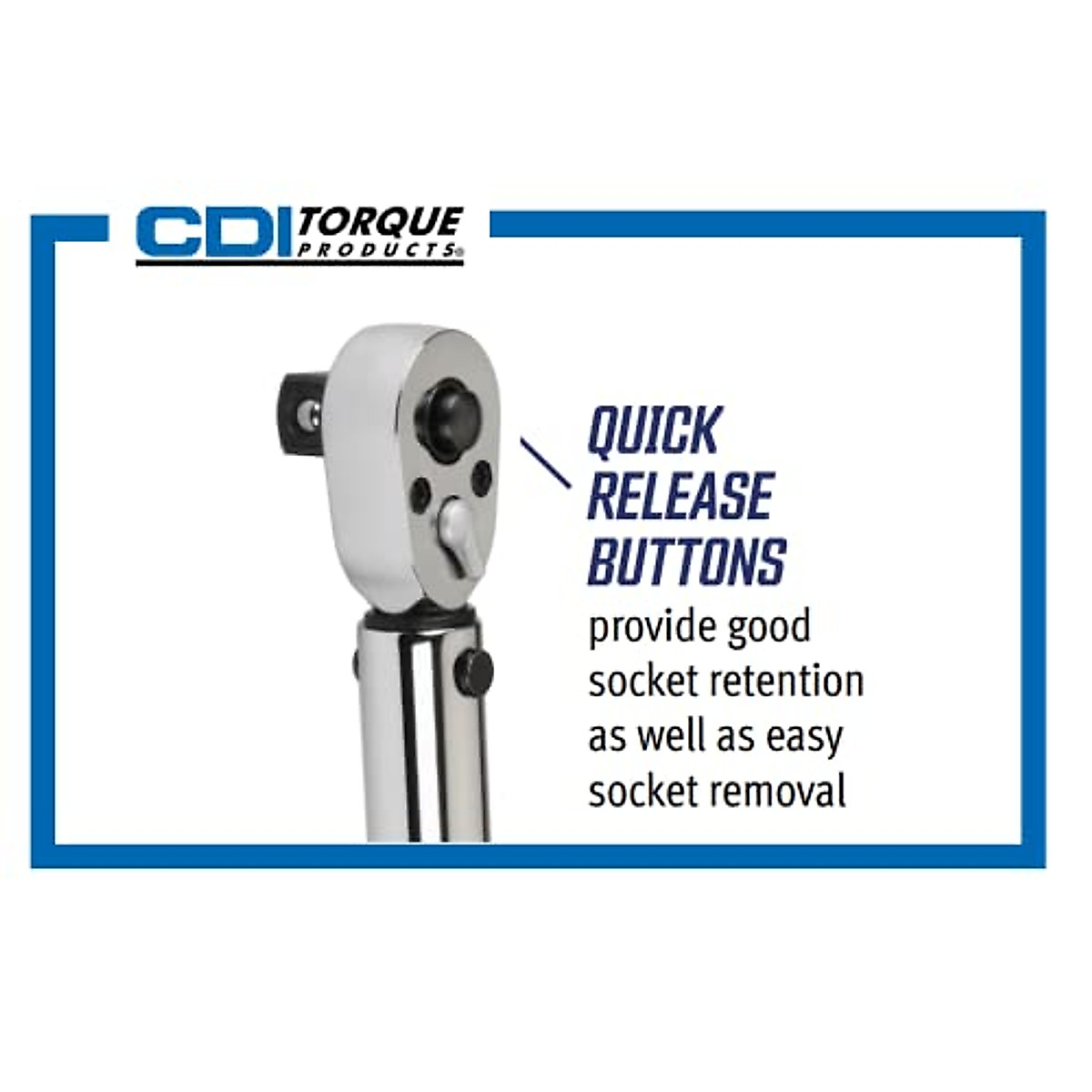CDI 1002MFRMH Dual Scale Micrometer Adjustable Click Style Torque Wrench with Metal Handle - 3/8-Inch Drive - 10 to 100 ft. lbs. Torque Range
