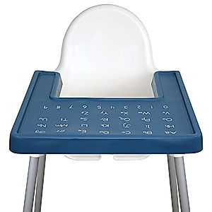 Baby High Chair Placemat for IKEA Antilop High Chair, Silicone Placemat Dishwasher Safe, BPA Free Highchair Tray Accessories for Toddler and Babies