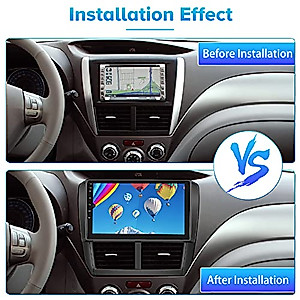 Roinvou 2+32G Android Double Din Car Stereo for Subaru Forester 2008 09 10 11 12 9'' 1080P HD Touch Screen Wireless Carplay Android Auto GPS WiFi Bluetooth Hi-Fi FM RDS Backup Camera External Mic