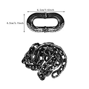 Hosfairy 5.9 Ft Halloween Chains Plastic Chains Props for Halloween Party Decoration Cosplay Accessory