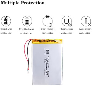 Liter Energy Battery 3.7V Lipo Battery 3000mAh Rechargeable Lithium ion Polymer Battery 505080 Lithium Polymer ion Battery with JST Connector