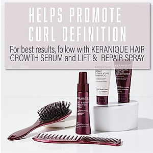Keranique Curl Preserve Volumizing Shampoo and Conditioner Set for Hair Repair and Growth with Biotin and Keratin Amino Complex, Sulfate and Parabens Free, 8 fl oz ea