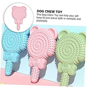 balacoo 3pcs Dog Toy Dog Bite Toys Dental Dog Chew Toys Dog Teething Toys Household Puppy Toy Portable Molar Toy Dog Teeth Cleaning Toy Compact Chewing Toy Dogman Toys The Dog TPR Lollipop