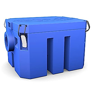 Home Grease Trap for Kitchen Sink - Grease Trap plastic 5 GPM Under Sink- Grease Interceptor - Small Grease Trap for food truck Canteen Kitchen Wastewater - 10 Lb Grease Trap Interceptor 16"*13"*11"