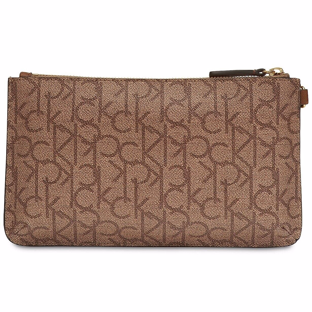 Calvin Klein CK Logo Floral Embroidered Phone Wristlet Walllet Clutch Bag