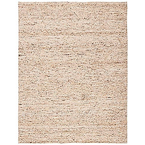 SAFAVIEH Natura Collection 8' x 10' Beige NAT263B Handmade Wool Area Rug