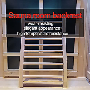 ZSQ Canadian Hemlock Sauna Backrest 1-Pack, S-Shape, No Stains, All Natural Finish (Backrest)