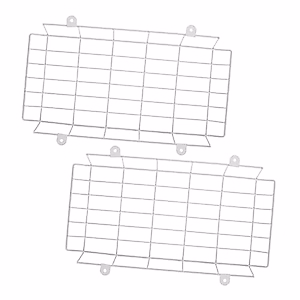 CAXUSD 2pcs School Evacuation Sign Exit Sign Protective Covers Emergency Light Protection Exit Sign Protective Cage Sign Light Covers Light Switch Covers Guard LED Exit Sign White Iron