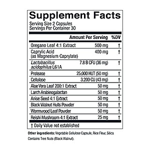 Live Conscious FemmeWell Women's Probiotics for Vaginal Health | Oregano Oil & Caprylic Acid with Lactobacillus & Digestive Enzymes 60 Capsules