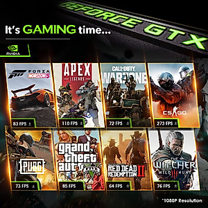 TJJ X3 Gaming Computer PC Desktop - Intel Core i3-12100F (Beat i7-8700), NVIDIA GTX 1660 Super 6GB, 16GB DDR4 3200, 500GB SSD, VR Ready, WiFi 6E, RGB Keyboard & Mouse & Speakers, Win 11 Pro