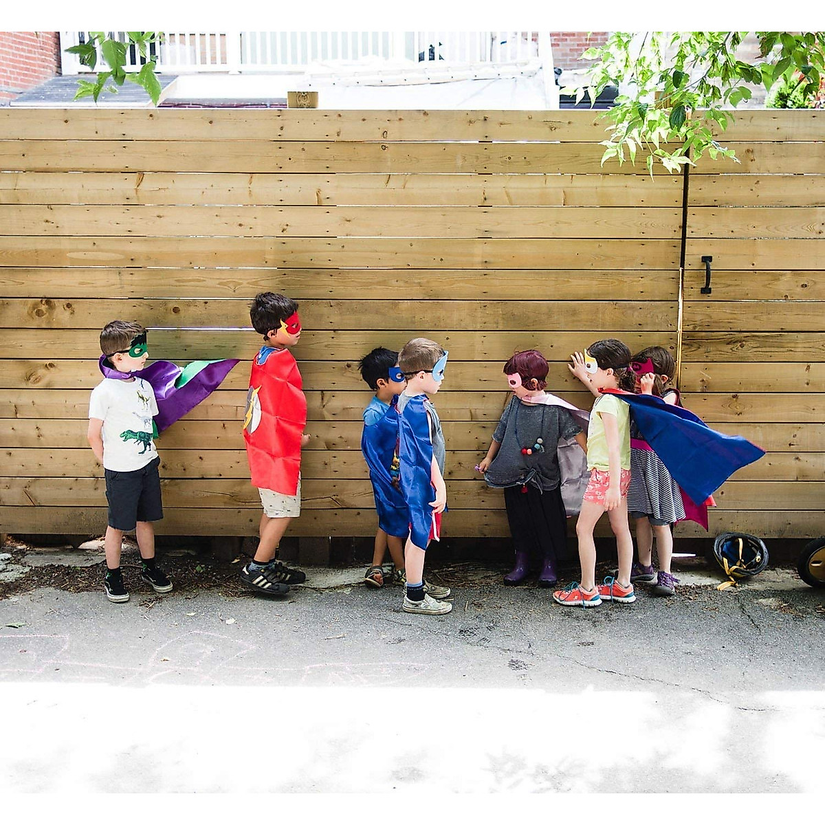 Kids Superhero Capes Set Costume with Wristbands Toys for Birthday Party Christmas Gift (8PCS Kids Superhero Capes)