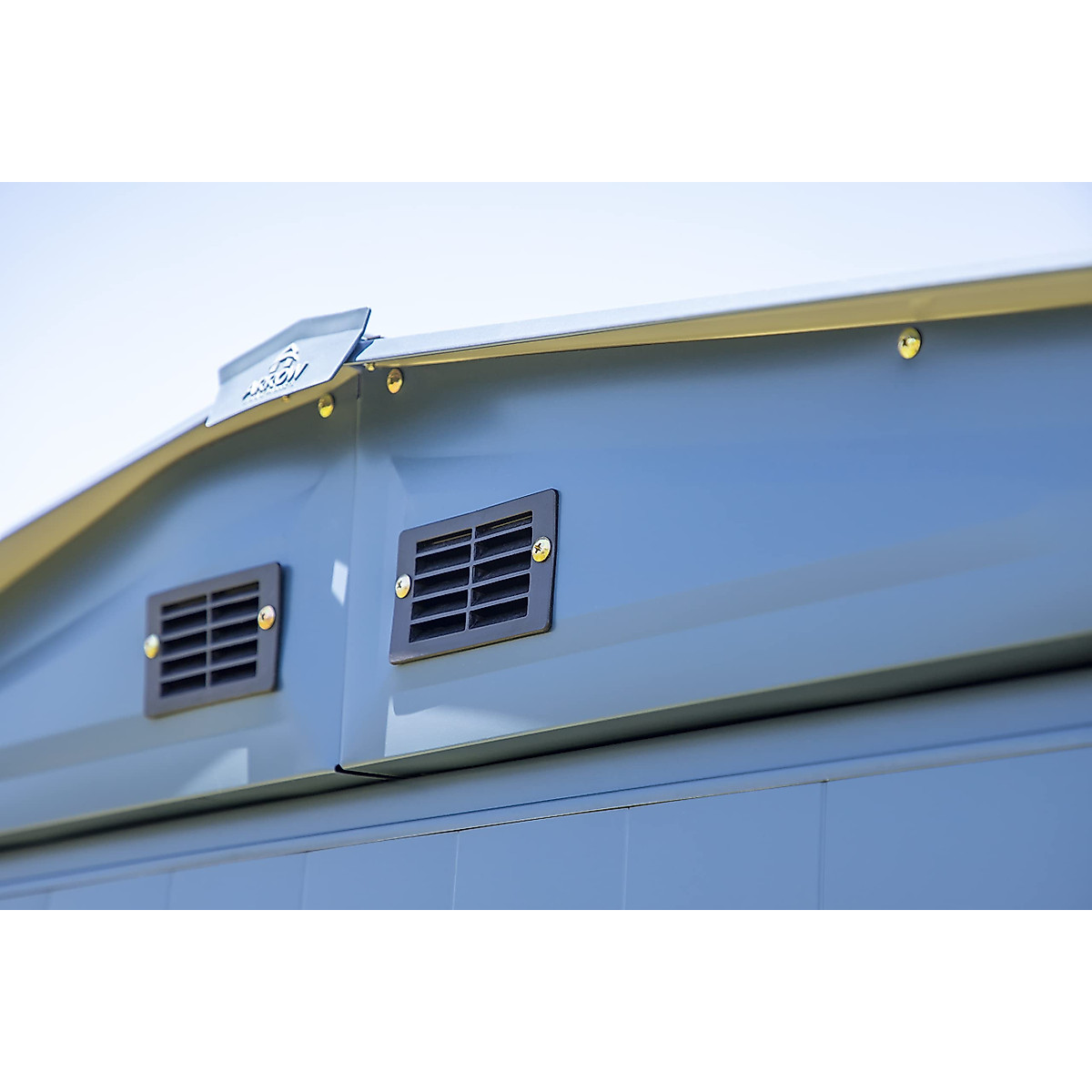 Arrow Select 6' x 7' Outdoor Lockable Steel Storage Shed Building, Blue Grey