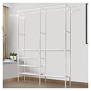 DOUBAO Coat Rack Floor Bedroom Hanger Simple Clothes Rack Household Multifunctional Clothes Drying Rack (Color : OneColor, Size : 86 * 174cm)
