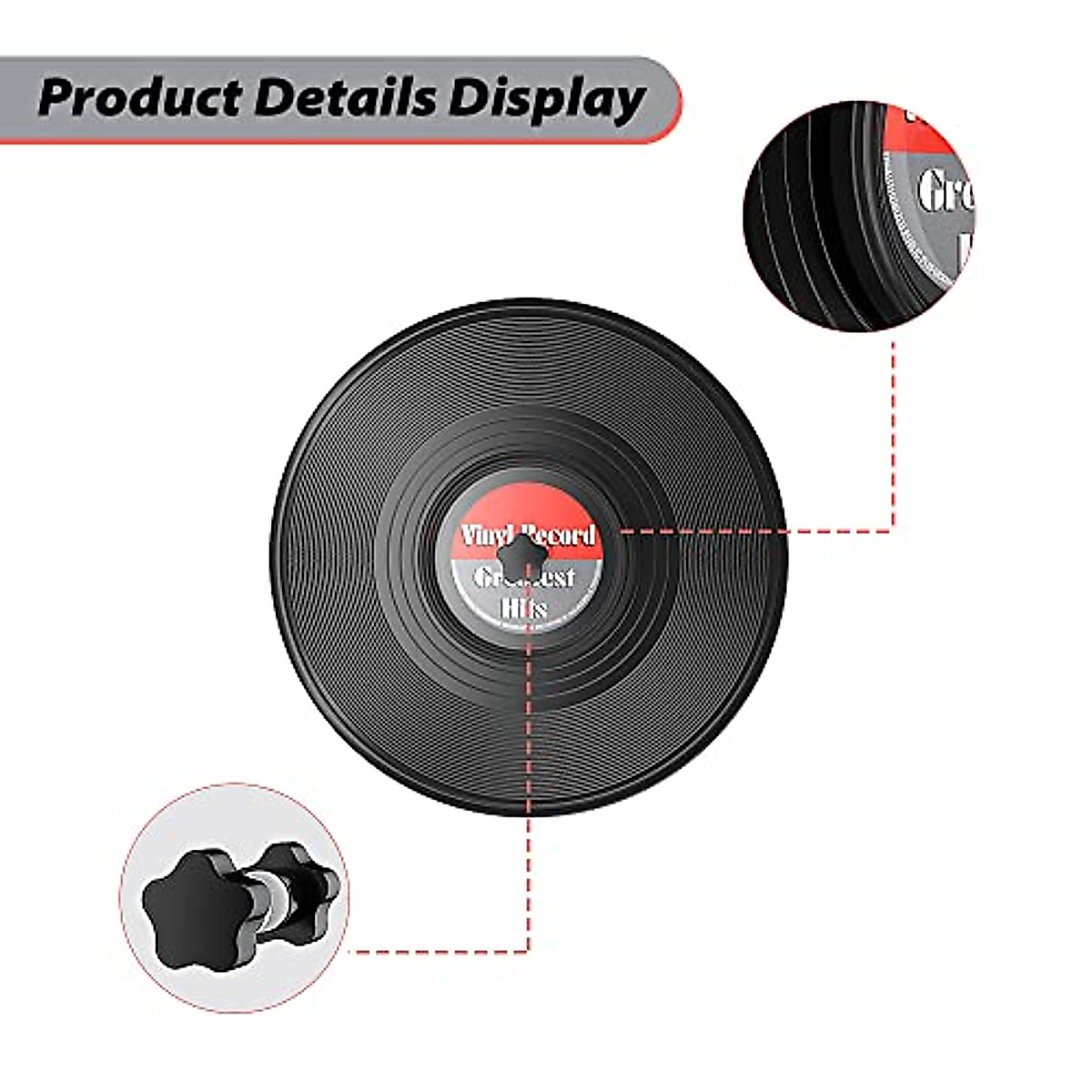 WEWU ROUNDS LP Vinyl Record Label Saver Vinyl Record Clean Saver Record Cleaning Protector Waterproof Label Saver Record Cleaner Clamp Care