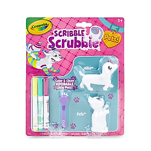 Crayola Scribble Scrubbie Pets, Dog & Cat, Kids Toys, Gift for Girls & Boys, Age 3, 4, 5, 6