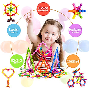 Moulselp 400 Pieces Building Toys for Kids - Kids STEM Toys, Educational Building Toys for Kids Ages 4-8, Learning Discs Sets, Construction Blocks for Preschool Classroom Boys Girls Aged 3+ Kids Toys