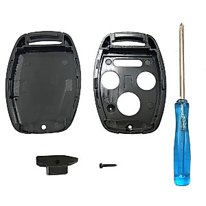 No Cutting Required Replacement Key Fob Shell Case fits for Honda 2003-2012 Accord 2006-2013 Civic EX 2009-2015 Pilot 2005-2006 CR-V Odyssey Ridgeline Replacement Keyless Entry Key Fob Cover