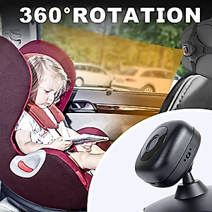 Burstler Baby Car Camera,Back Seat Car Seat Camera With Night Vision,With 4.3'' HD Display Easily Observe The Baby’s Move，Baby Car Mirror With 360° Fixable Camera（Black）