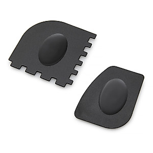 WillourGarbry Triangle Dinner Bell with Striker - Leather Strap, Black, Iron - Complete with Pan- and Grill Scrapers