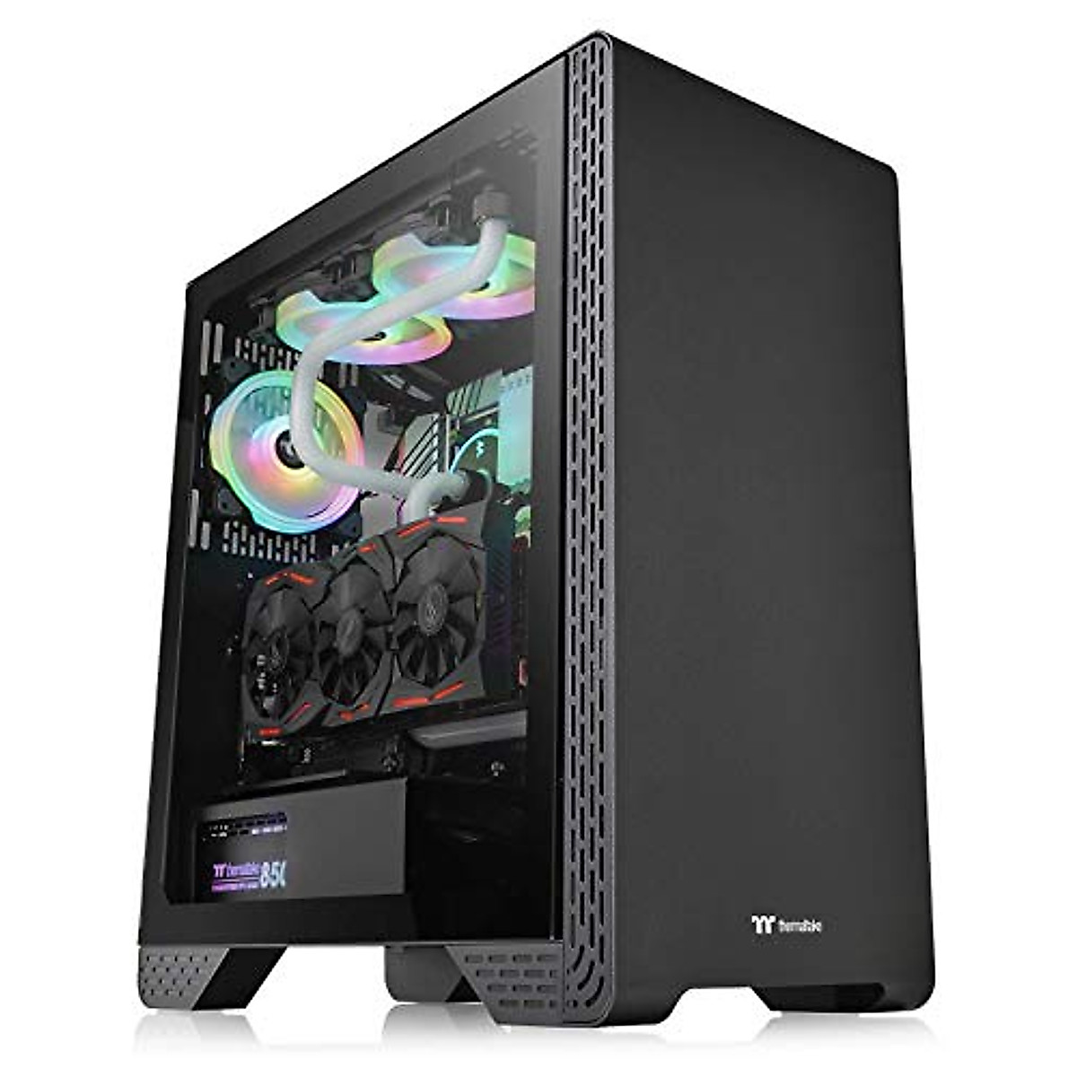 Thermaltake S300 Tempered Glass Edition ATX Mid-Tower Computer Case with 120mm Rear Fan Pre-Installed CA-1P5-00M1WN-00