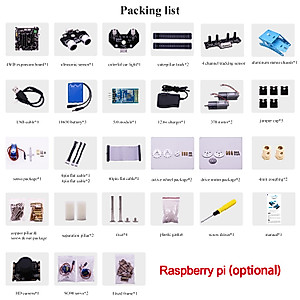 Yahboom AI Robot Kit Tank Chassis for Raspberry Pi 4B Camera Starter Kit Python Programmable Electronic Science Project DIY Smart Car Robotics for 16+ (Without Pi 4B)