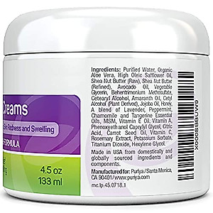 Puriya Eczema Cream, Plant Rich Formula Provides Instant and Lasting Relief for Severely Dry, Cracked, or Irritated Skin, for Redness and Rashes, Bundle of Light Peppermint and Mildly Earthy Scent