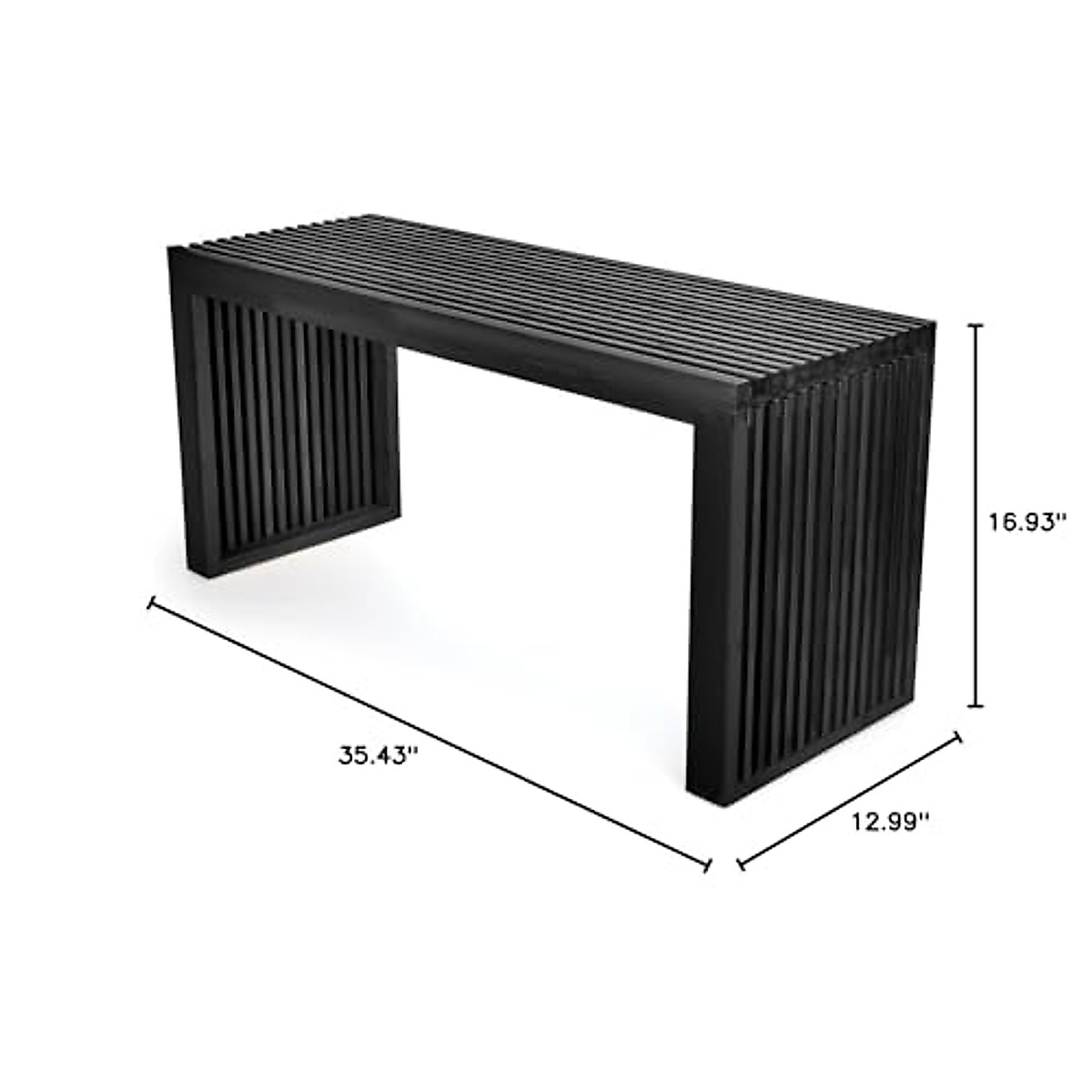 APRTAT Bamboo Dining Bench, 35 inch Farmhouse Decor Indoor Kitchen Table Bench, Entryway Shoe Rack Bench, Outdoor Bench, Solid Bamboo Benches for Living Room, Hallway, Bedroom, Bathroom