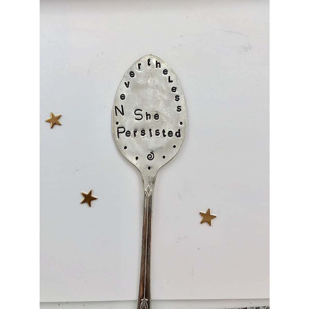 Nevertheless She Persisted GARDEN MARKER stamped spoon for flower pots, herbs and plants