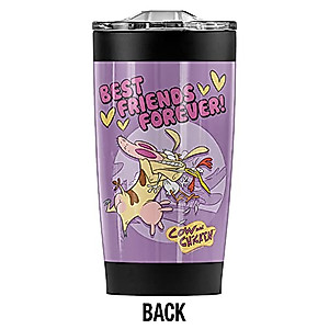 Logovision Cow and Chicken Best Friends Stainless Steel Tumbler 20 oz Coffee Travel Mug/Cup, Vacuum Insulated & Double Wall with Leakproof Sliding Lid | Great for Hot Drinks and Cold Beverages