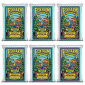 FOXFARM FX14000 Ocean Forest Indoor/Outdoor Garden Potting Soil Bags 6.3-6.8 pH, 1.5 Cubic Feet, 40 pounds for Plants (6 Pack