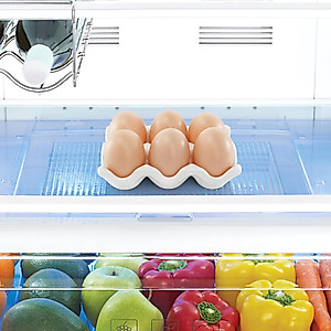 DEAYOU 4 Pack Porcelain Egg Container, Ceramic Eggs Keeper Storage Organizer for Display, Kitchen, White