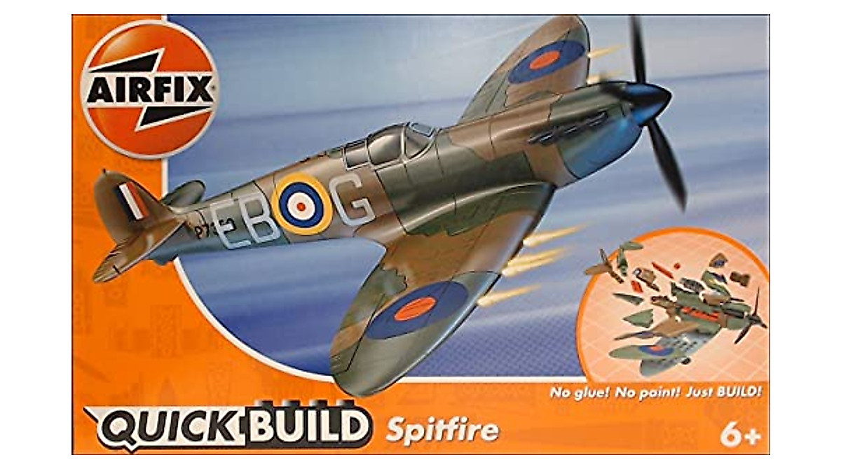 Airfix Supermarine Spitfire Model Kit - Quickbuild, No Glue Needed