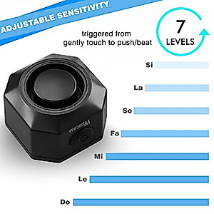 WSDCAM USB Rechargeable Bike Alarm with Remote, 110dB Loud Wireless Anti Theft Vibration Motion Sensor Vehicle Security Alarm System Waterproof Bicycle Trailer Motorcycle Alarm - 2 Pack