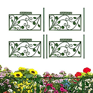 Garden Fence Panels, Rustproof Decorative Panel Barrier, Small No Dig Garden Fencing, Garden Border for Yard Landscape Outdoor Decor