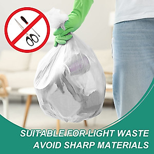 4 Gallon Small Trash Bags, Magesh 4 Gallon Trash Bag Strong, Leakage-Free, Small Garbage Bags 4 Gallon Unscented Thick for Bathroom, Office, Kitchen Small Trash Can, 15L, 105 Bags, Clear