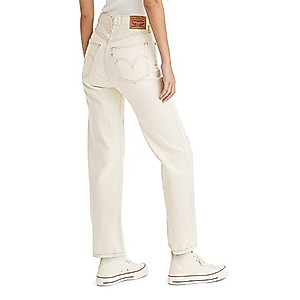 Levi's Women's Snap Ribcage Straight Ankle Jeans, (New) White Destructed, 24